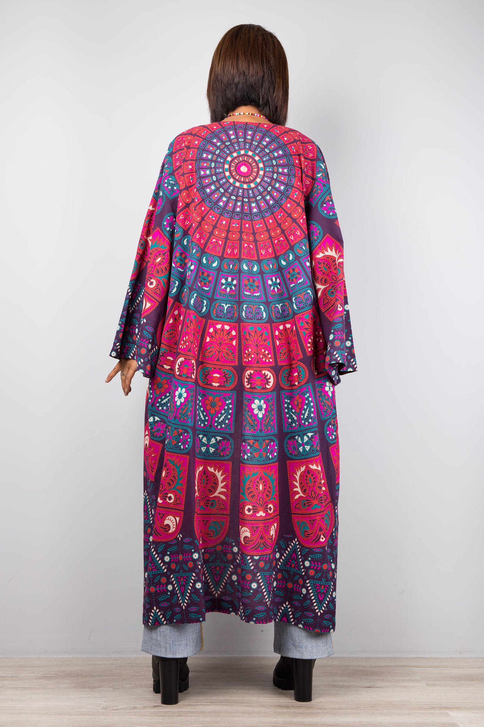 Boho cardigan for women. Cotton open front cardigan by Nuichan