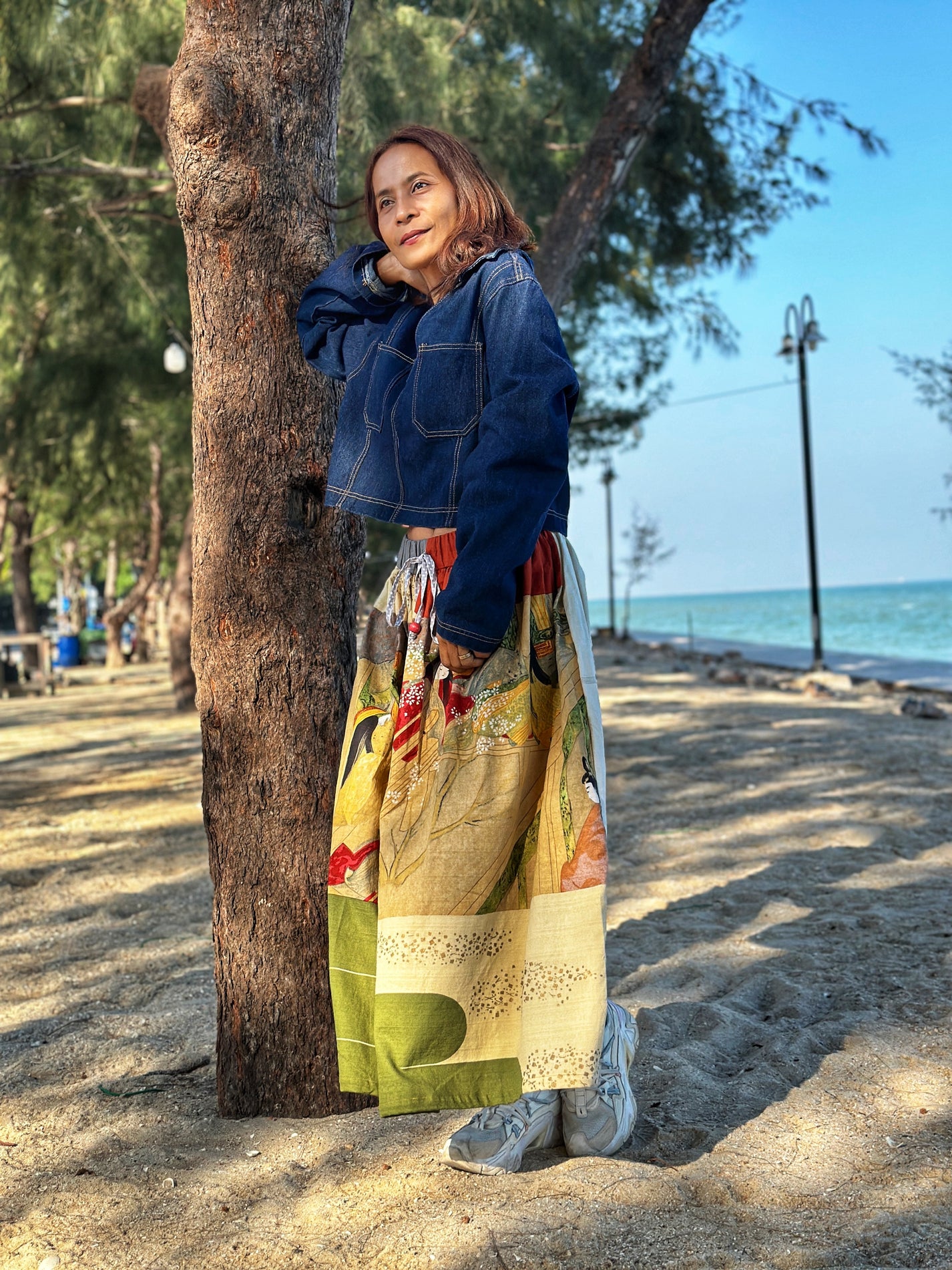 Long Patchwork Skirt for Women | Bohemian Skirt by Nuichan