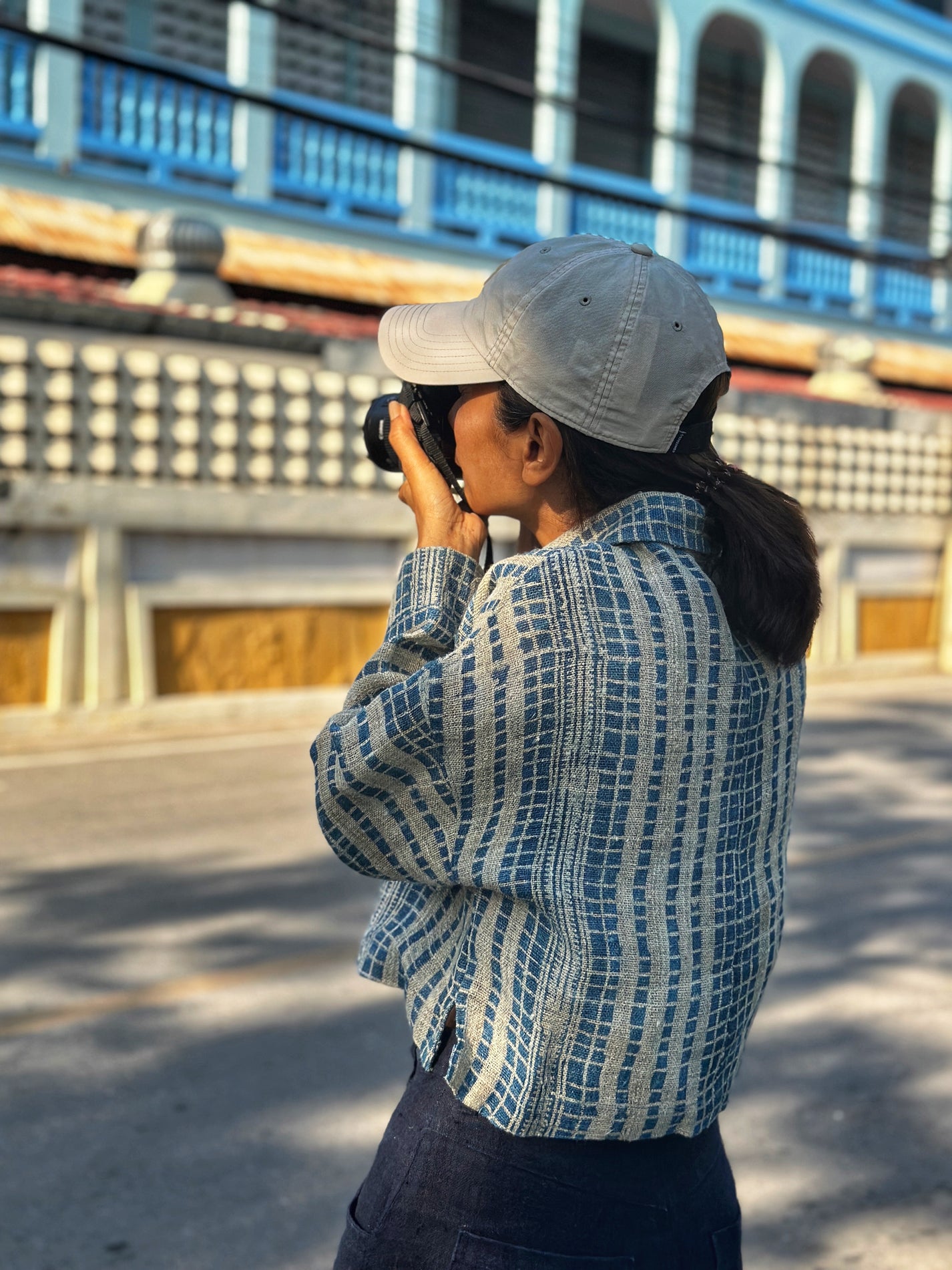 Women's hemp shirt | Handwoven hemp blouse top by Nuichan