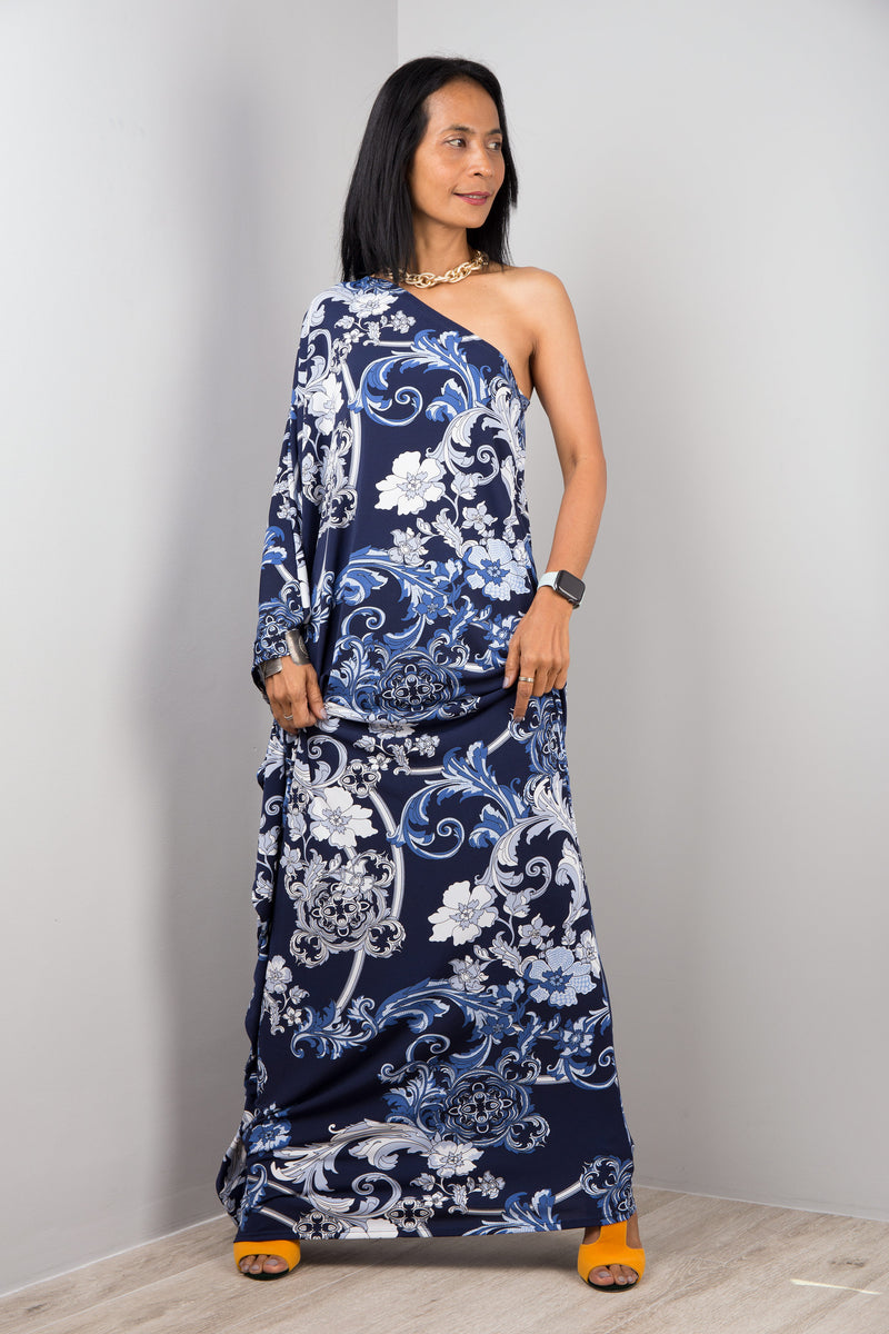 One Shoulder Dress. Asymmetric dress styles. Cocktail dress by Nuichan