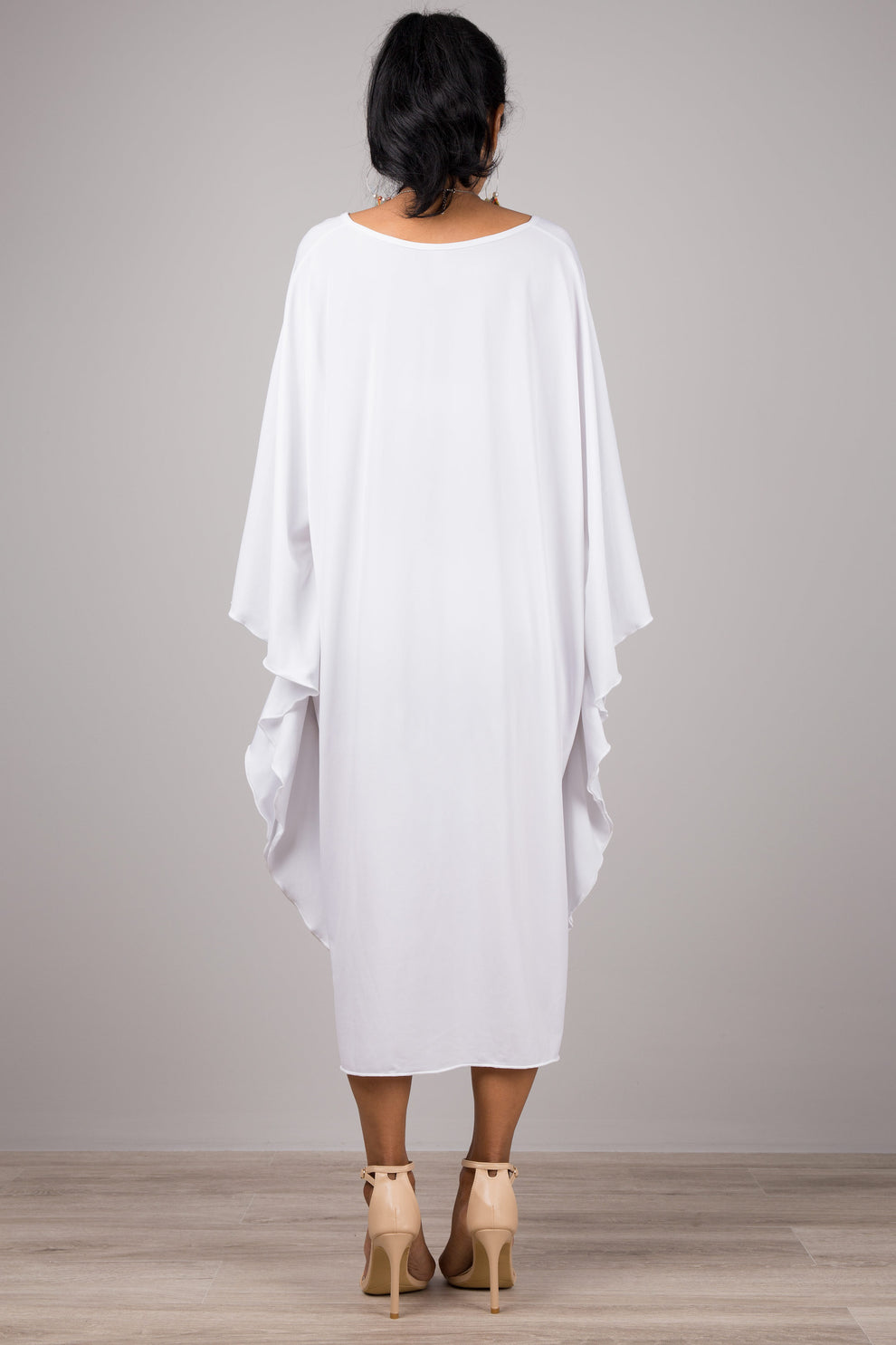 Short white kaftan dress. Buy midi kaftan dresses online | Nuichan
